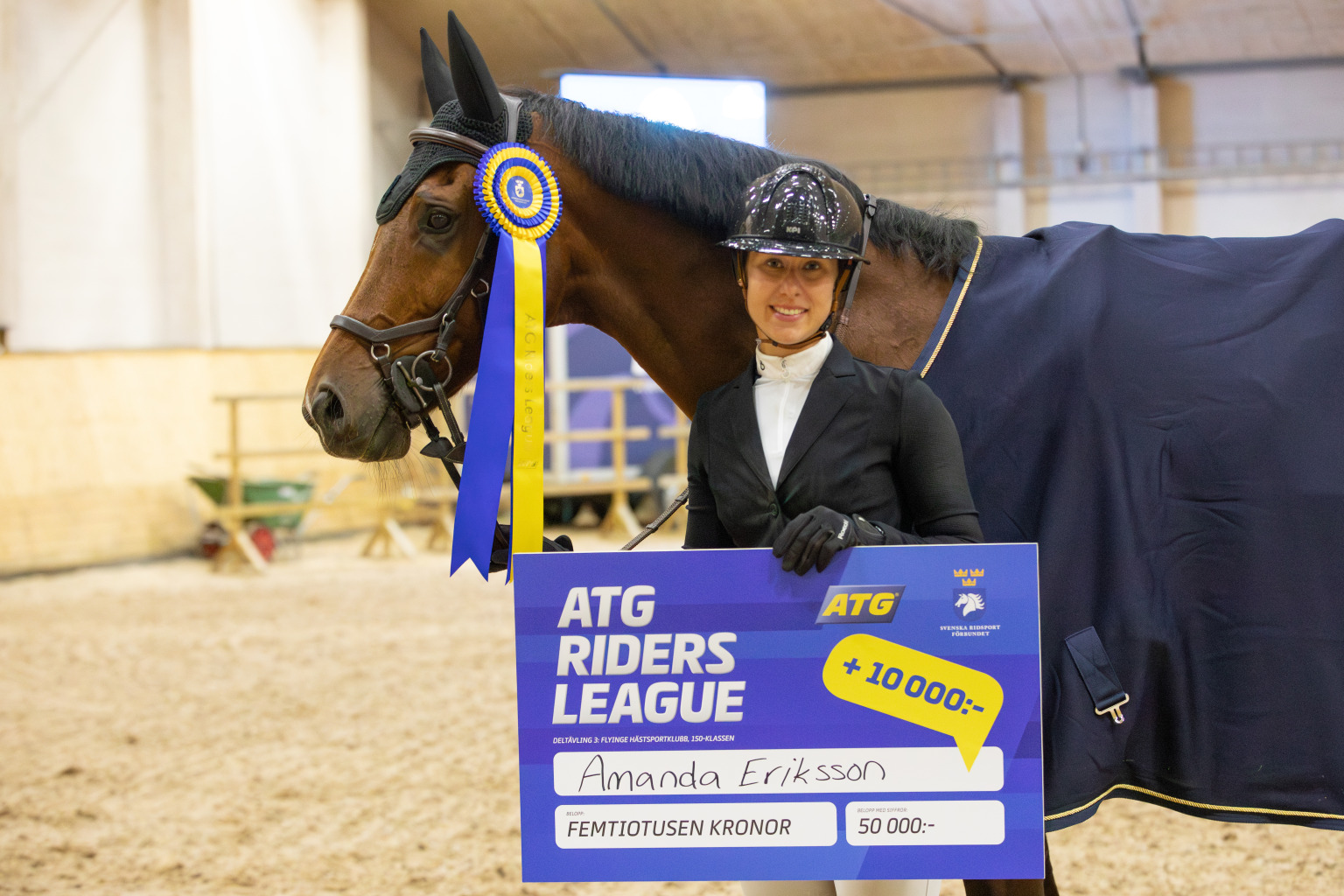 Amanda Eriksson vinnare i ATG:s 1,50-final: "Plattan i mattan" - Ridsport